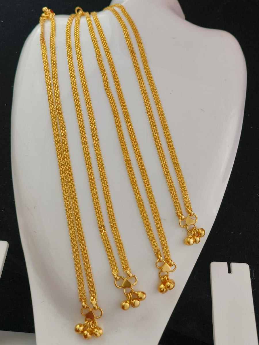 Rituparna , elegant Gold Finish Anklets/Payal for Women-LR001GAB – www ...