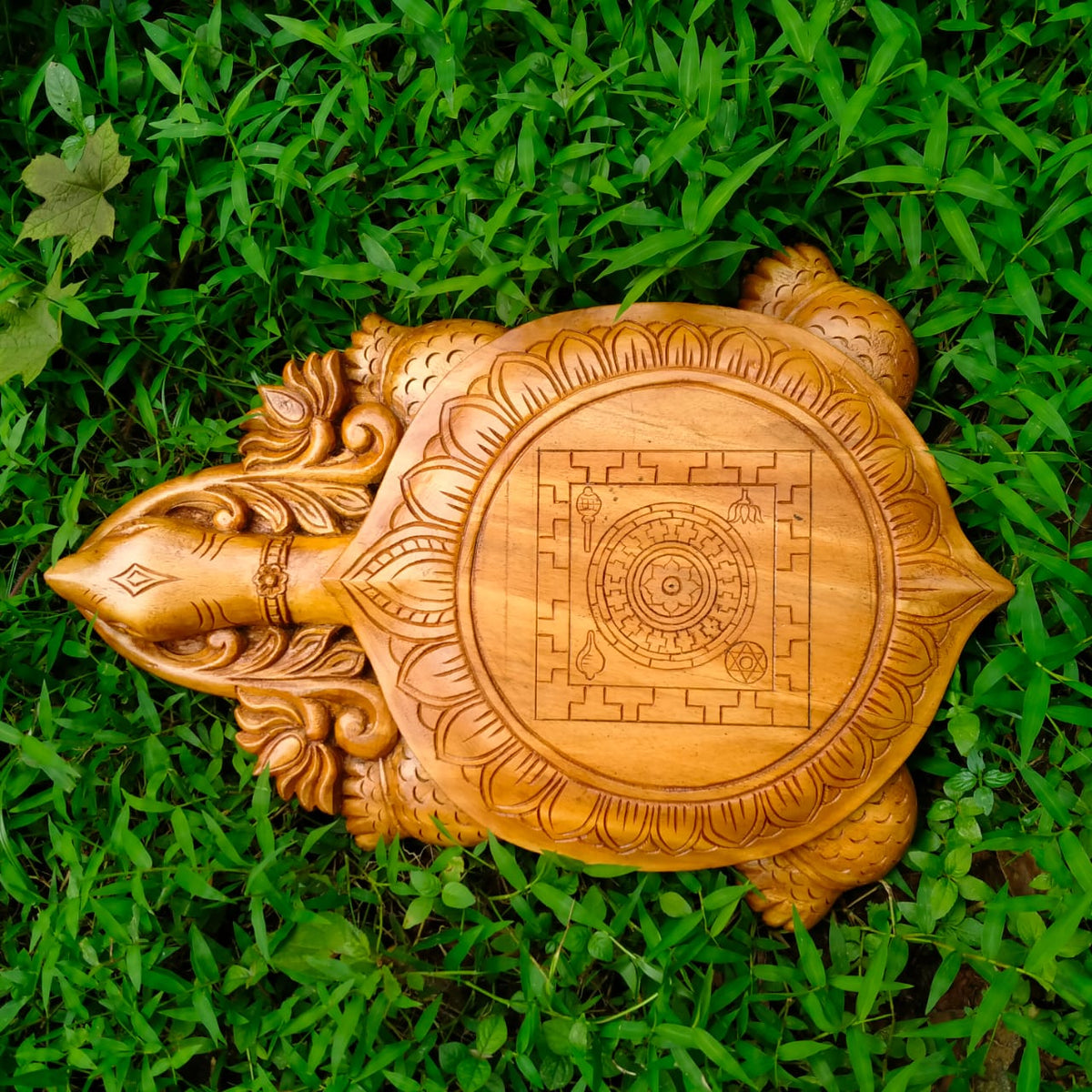 Hand Crafted Puja Asan Made from Rudraksh Wood with Kurma Design -KER0 ...