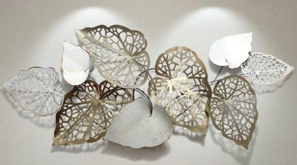Metal Wall Leaf Interior Wall Decoration with LED Lighting for Home De ...