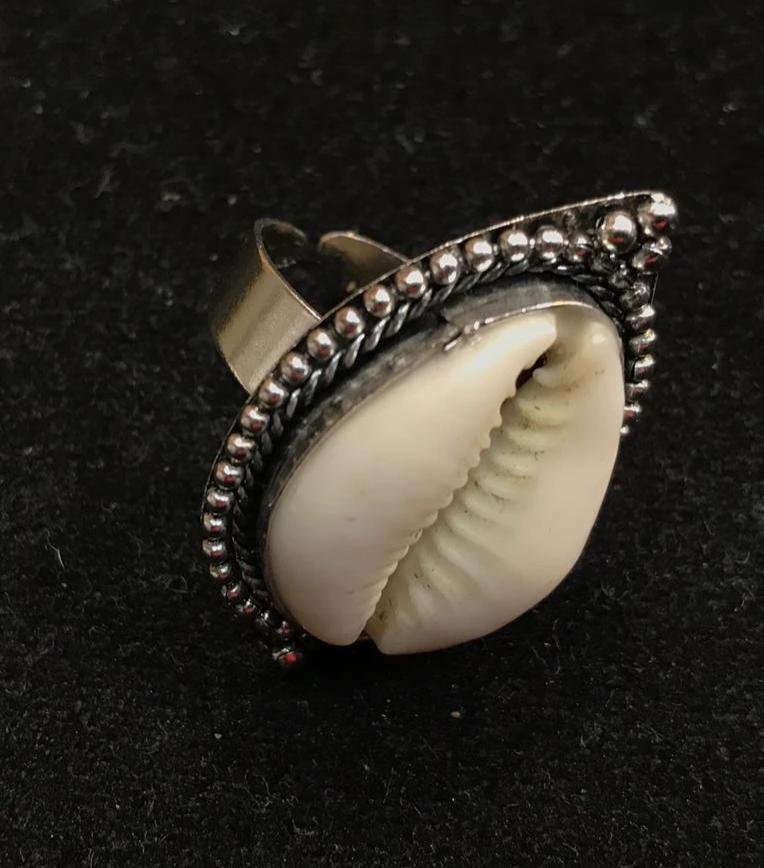 STERLING SILVER CONCH SHELL RING/COWRIE SHELL RING FOR WOMEN -R1700 ...