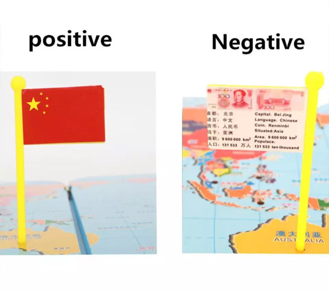 Map Of The World,Wooden World Map and 36 Flags Matching Puzzle Wall Ma ...