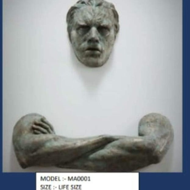 LIFE SIZE HUMAN FIGURE WALL SCULPUTRE-SANJHF001 – www.soosi.co.in
