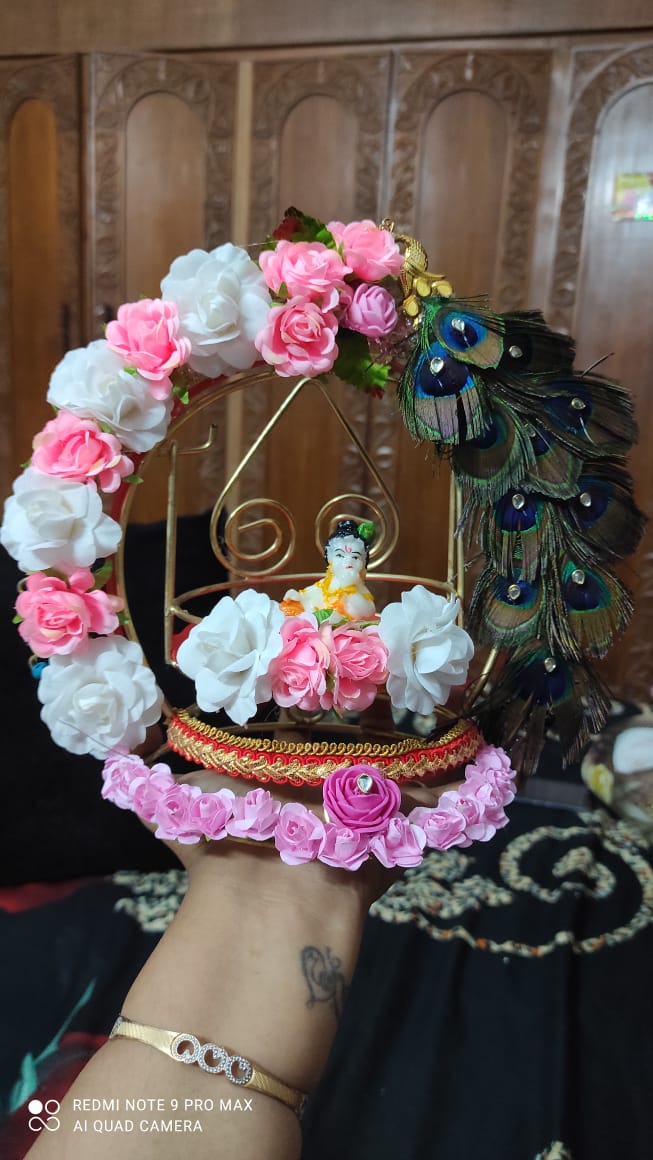 DECORATED JHULA FOR LADDU GOPAL FOR JANMASHTAMI FESTIVAL-SKDJ001 – www ...