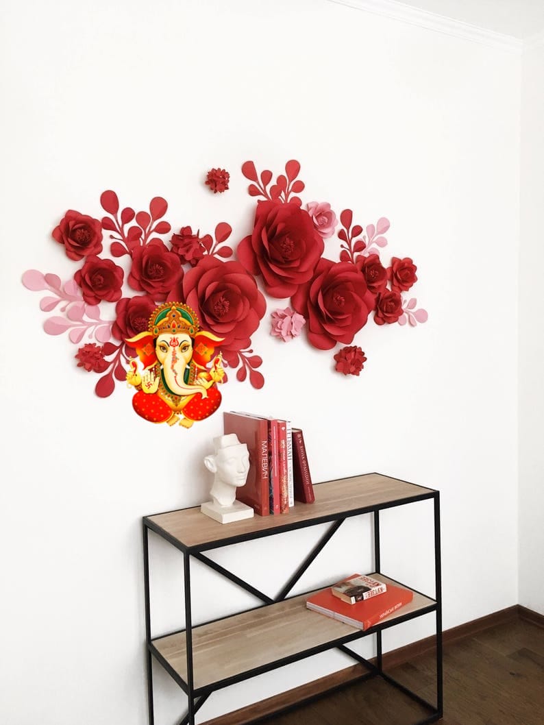 BEAUTY OF RED ROSES METAL WALL DECOR-ANUBRR001 – www.soosi.co.in