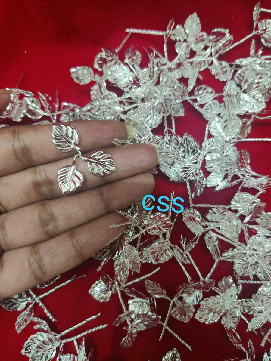 108 , GERMAN SILVER THULASI DALALU FOR PUJA-CZYTD001 – www.soosi.co.in
