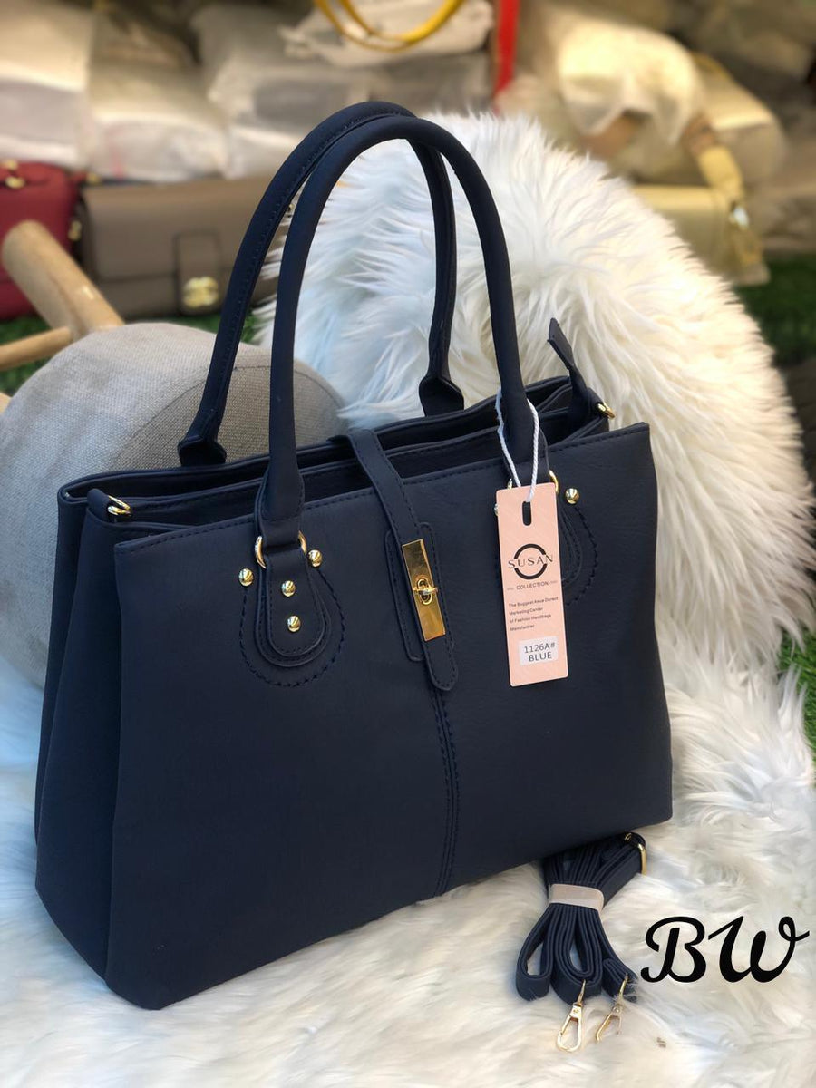 THREE COMPARTMENT HANDBAG AND SHOULDER BAG WITH LONG BELT AND CLASSY L ...