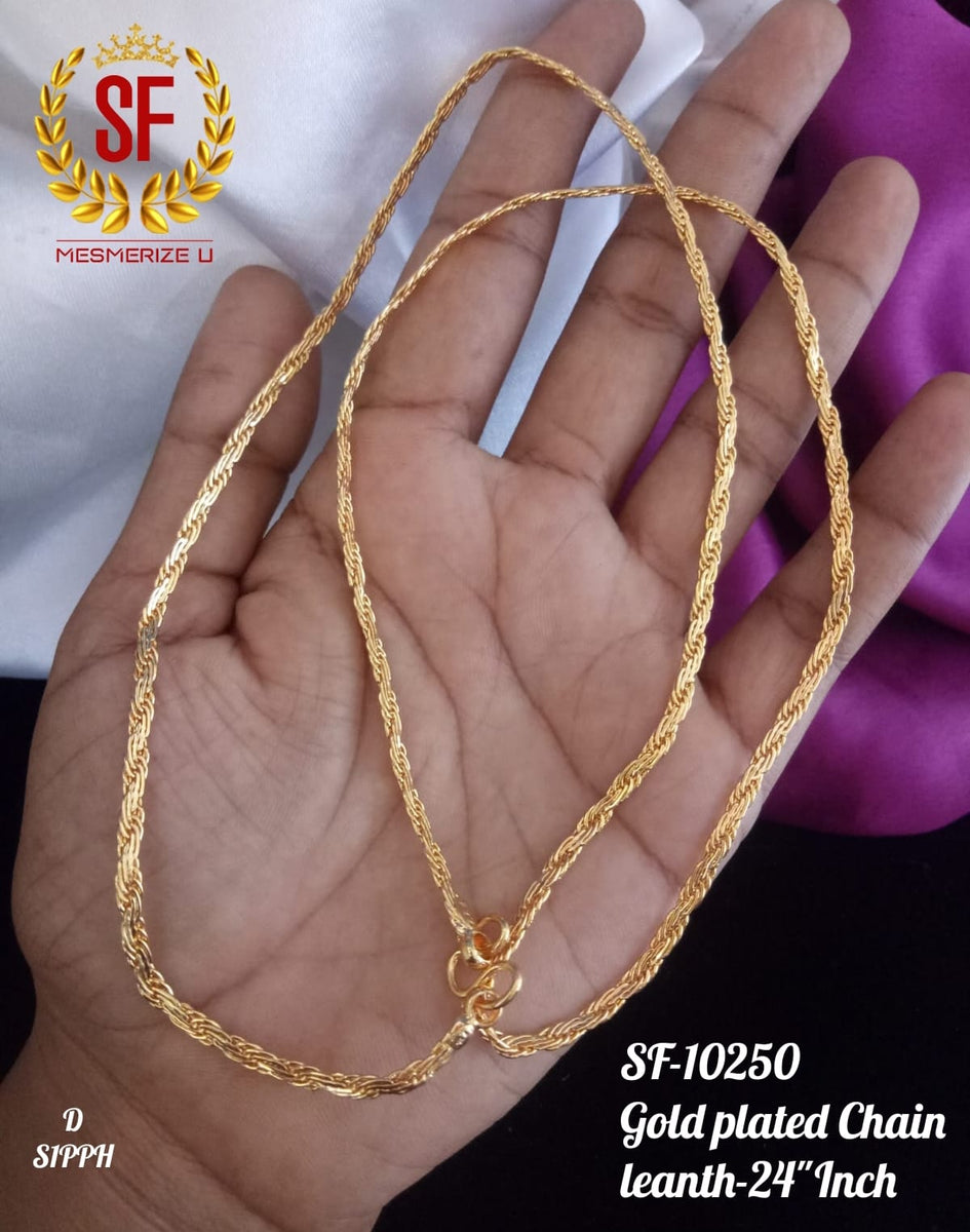 SONAKSHI, ELEGANT GOLD FINISH CHAIN FOR WOMEN -ART001SC – www.soosi.co.in