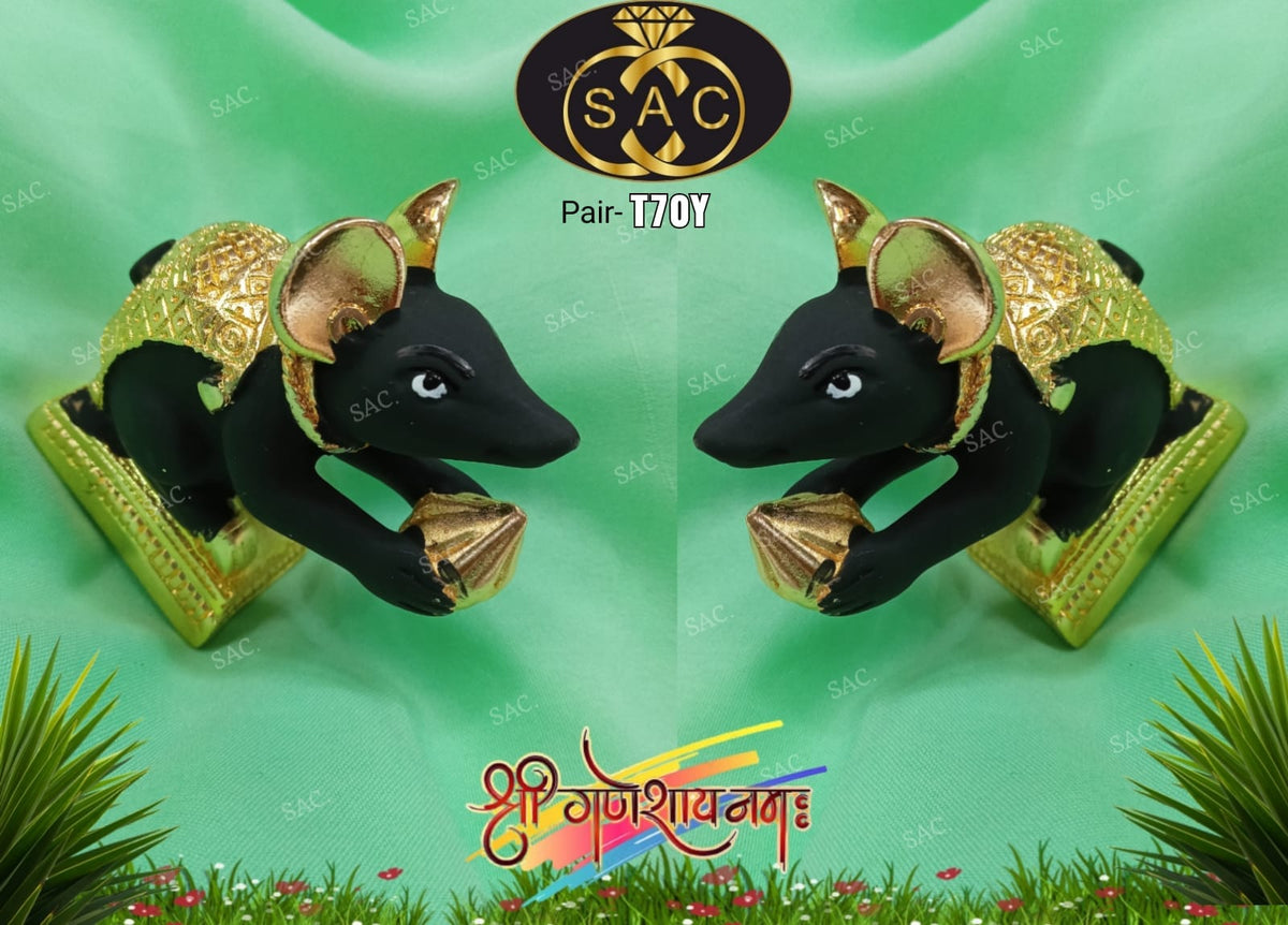 BEAUTIFUL GOLD FINISH MUSHAK PAIR FOR GANESH PUJA-KARTI001MP – www ...