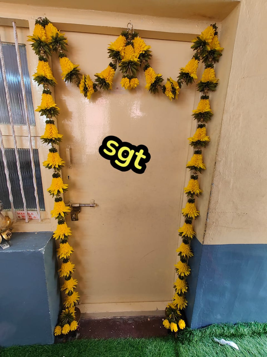 Yellow shade Beautiful flower thomala /Door decoration-SILVAN001TA ...