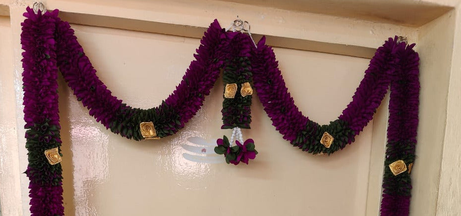 Purple shade Beautiful flower thomala /Door decoration-SILVAN001TE ...