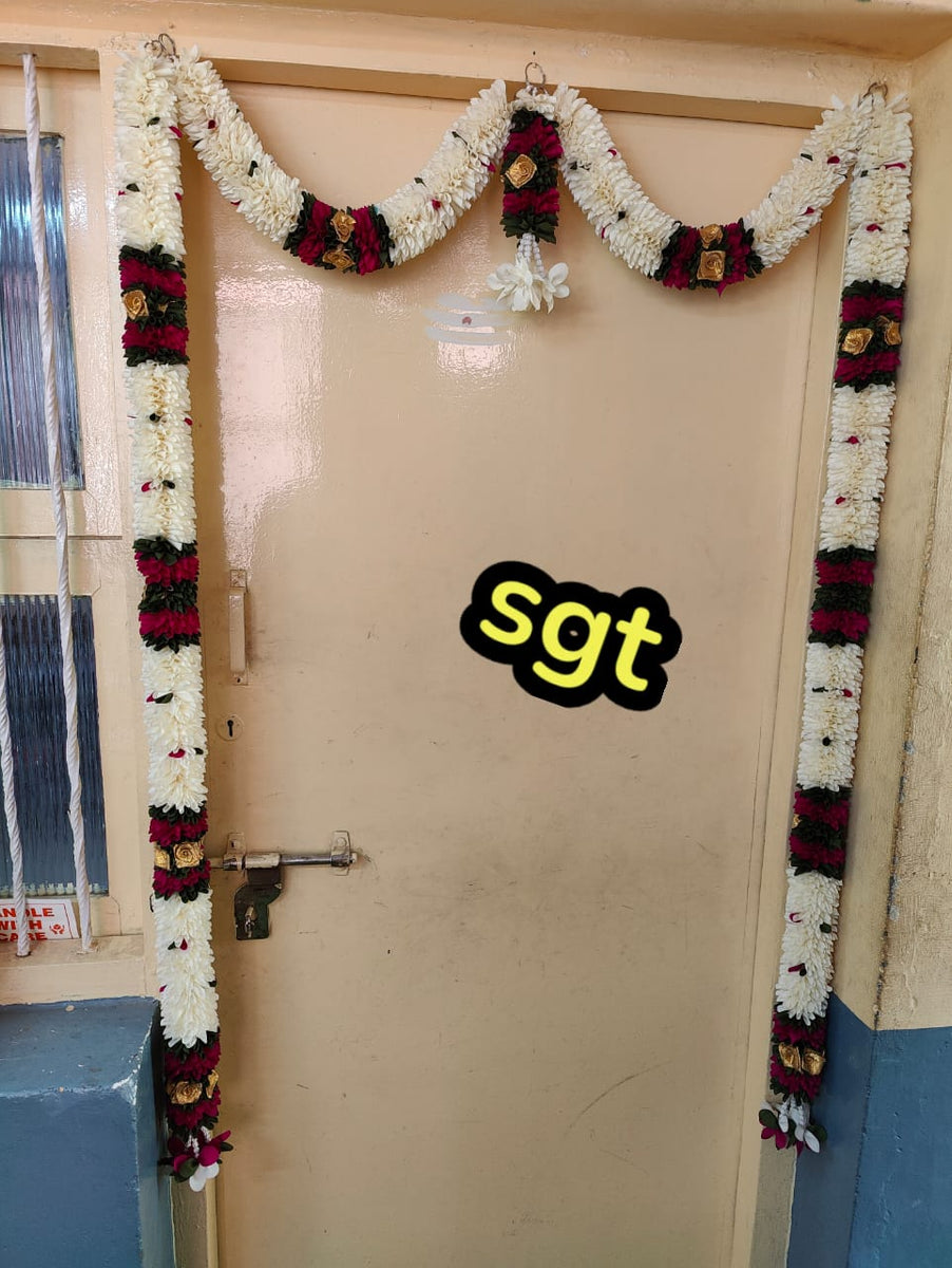 White shade Beautiful flower thomala /Door decoration-SILVAN001TD – www ...