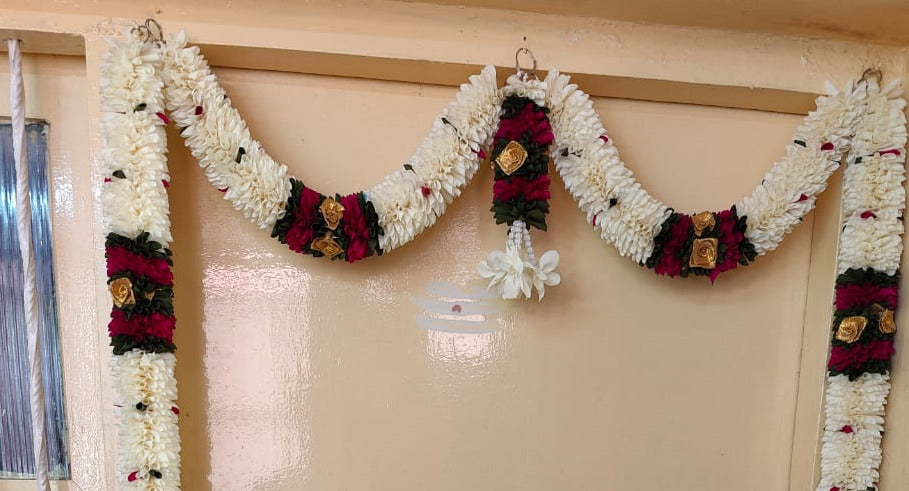 White shade Beautiful flower thomala /Door decoration-SILVAN001TD – www ...