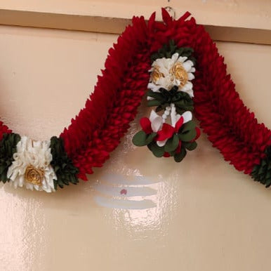 Red and white shade Beautiful flower thomala /Door decoration-SILVAN00 ...