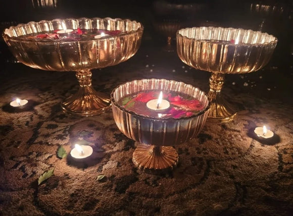 Glass Urli Combo for Decorating this Diwali -RAJA001G – www.soosi.co.in