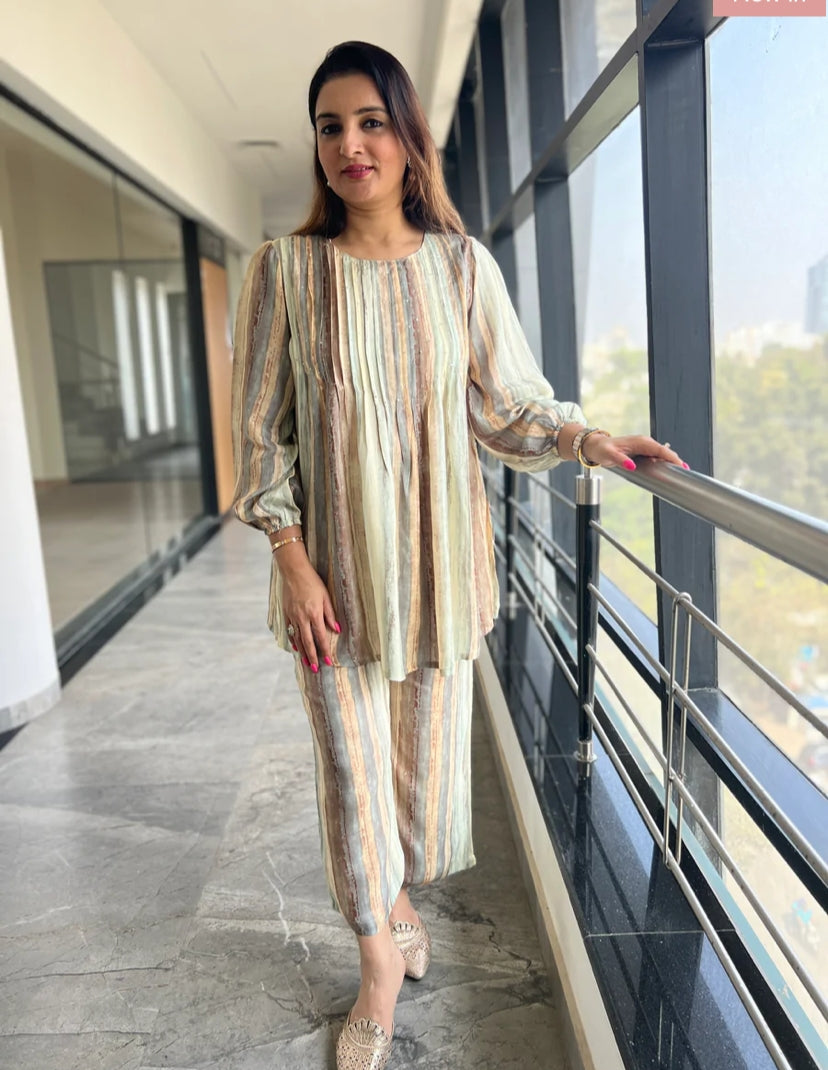 Beautiful Pure Muslin Cord Set for Women-DP001CSW – www.soosi.co.in