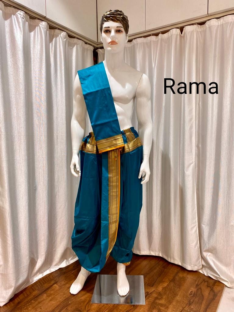 Rama Shade Soft Silk Ready made Dhoti for Men-SAMAR001RM – www.soosi.co.in