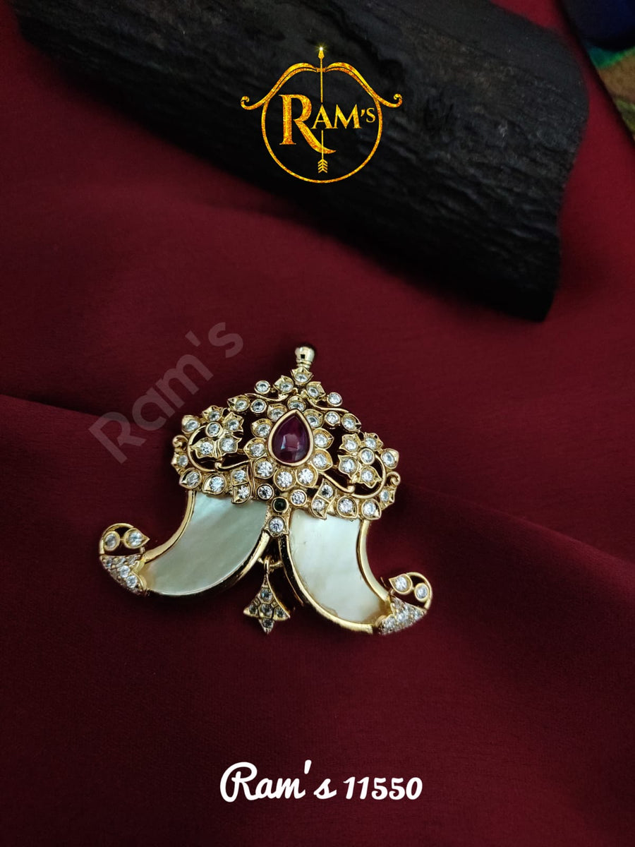 Simba, Gold Finish Puligoru Pendant with Pink stones -LR001PPB – www ...