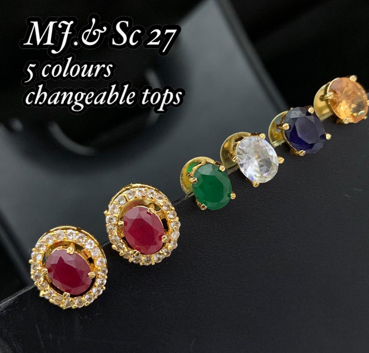 Color changeable stone earring set for women – www.soosi.co.in